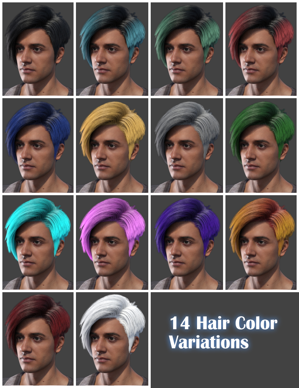 JL Johnny Hair for Genesis 9 | Daz 3D