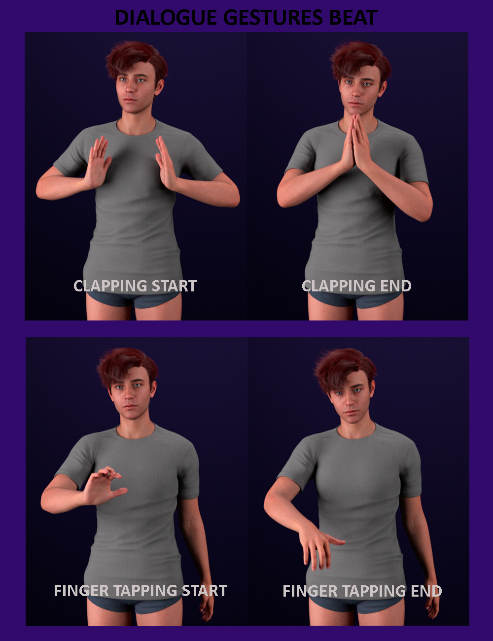 Dialogue Gestures Beat and Deictic for Genesis 9 | Daz 3D
