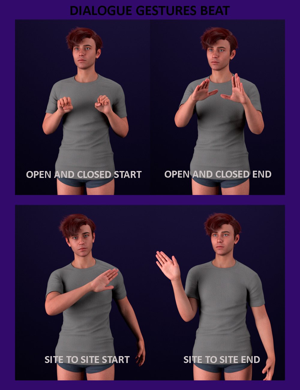 Dialogue Gestures Beat And Deictic For Genesis 9 Daz 3d 