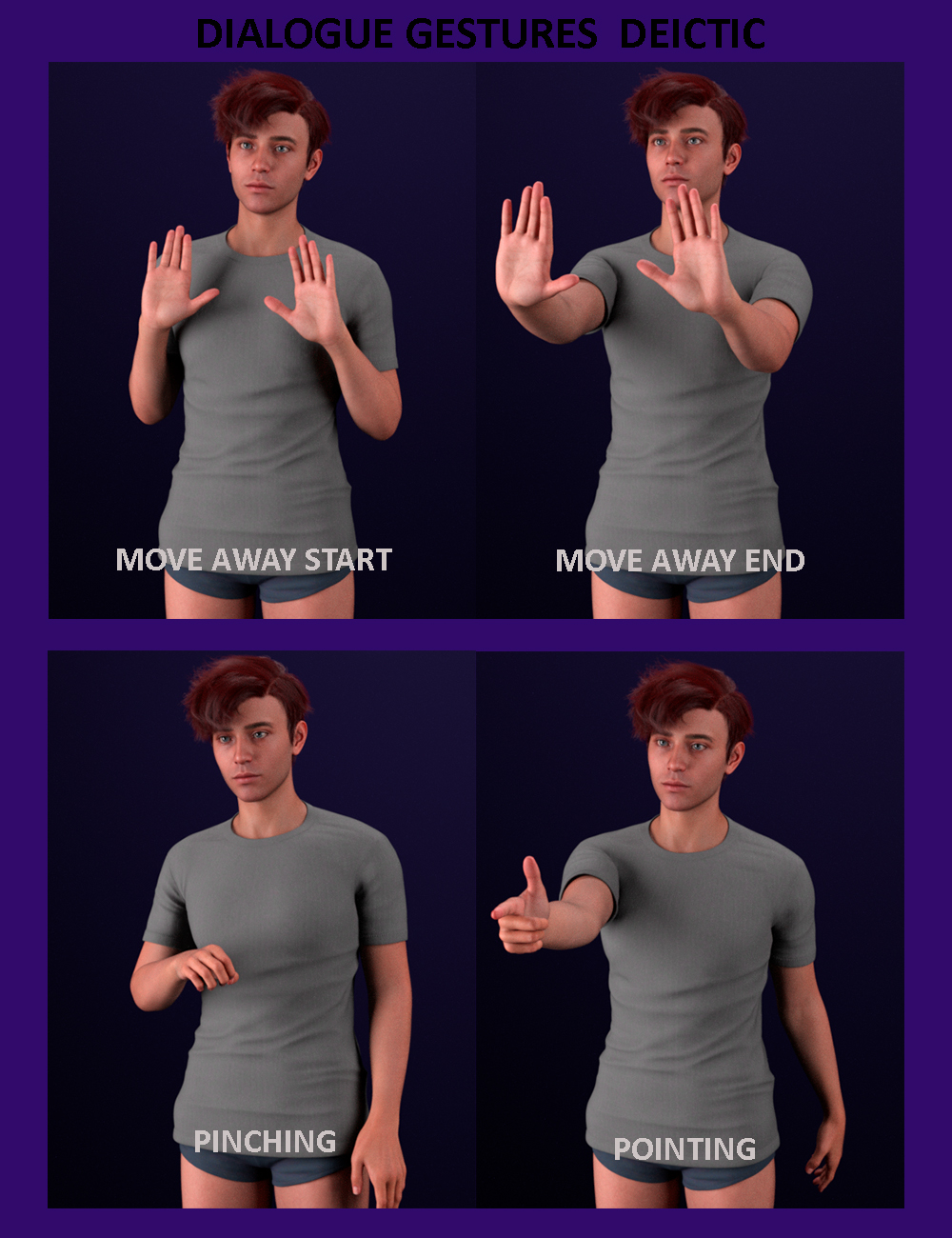Dialogue Gestures Beat and Deictic for Genesis 9 | Daz 3D