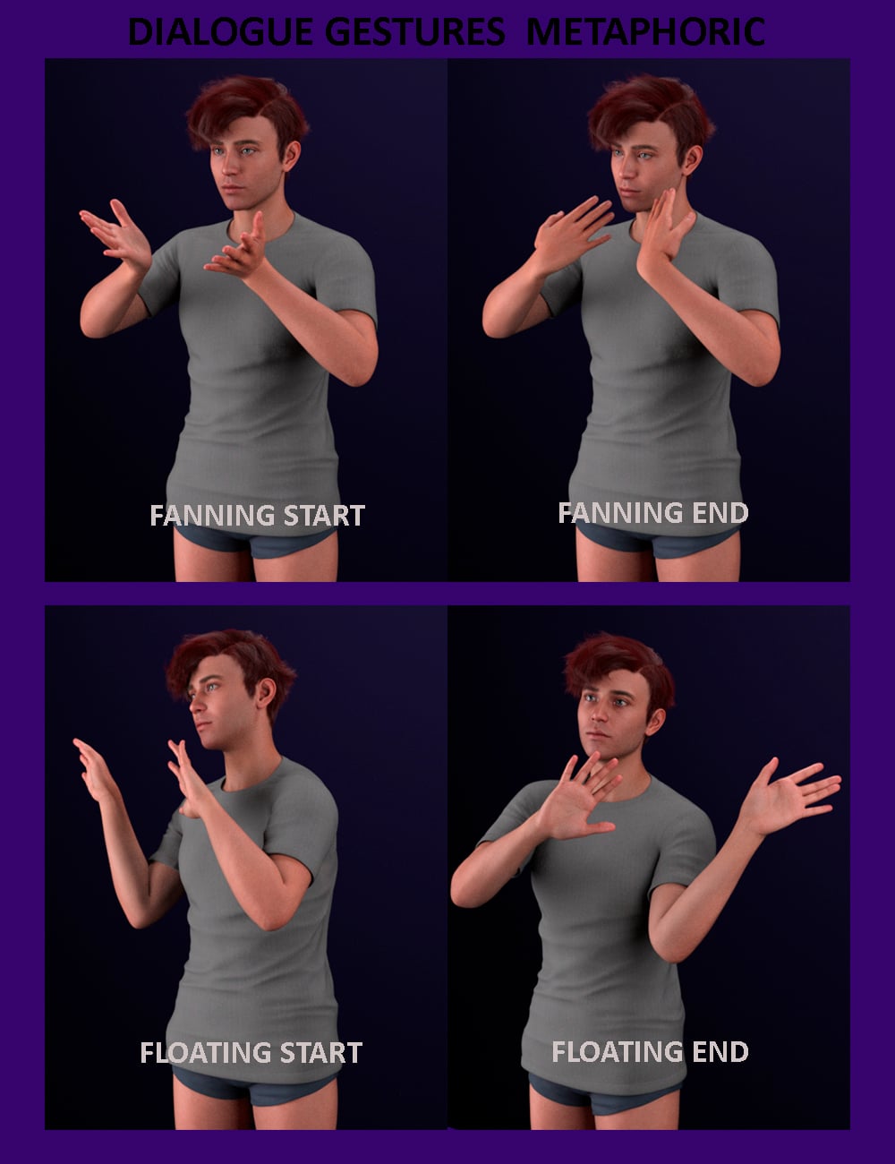 Dialogue Gestures Emblematic and Metaphoric for Genesis 9 | Daz 3D