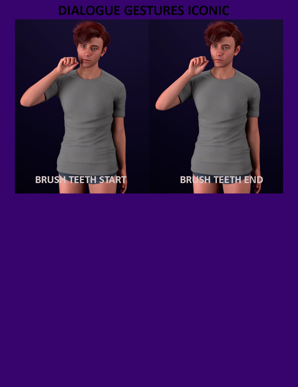 Dialogue Gestures Iconic for Genesis 9 | Daz 3D