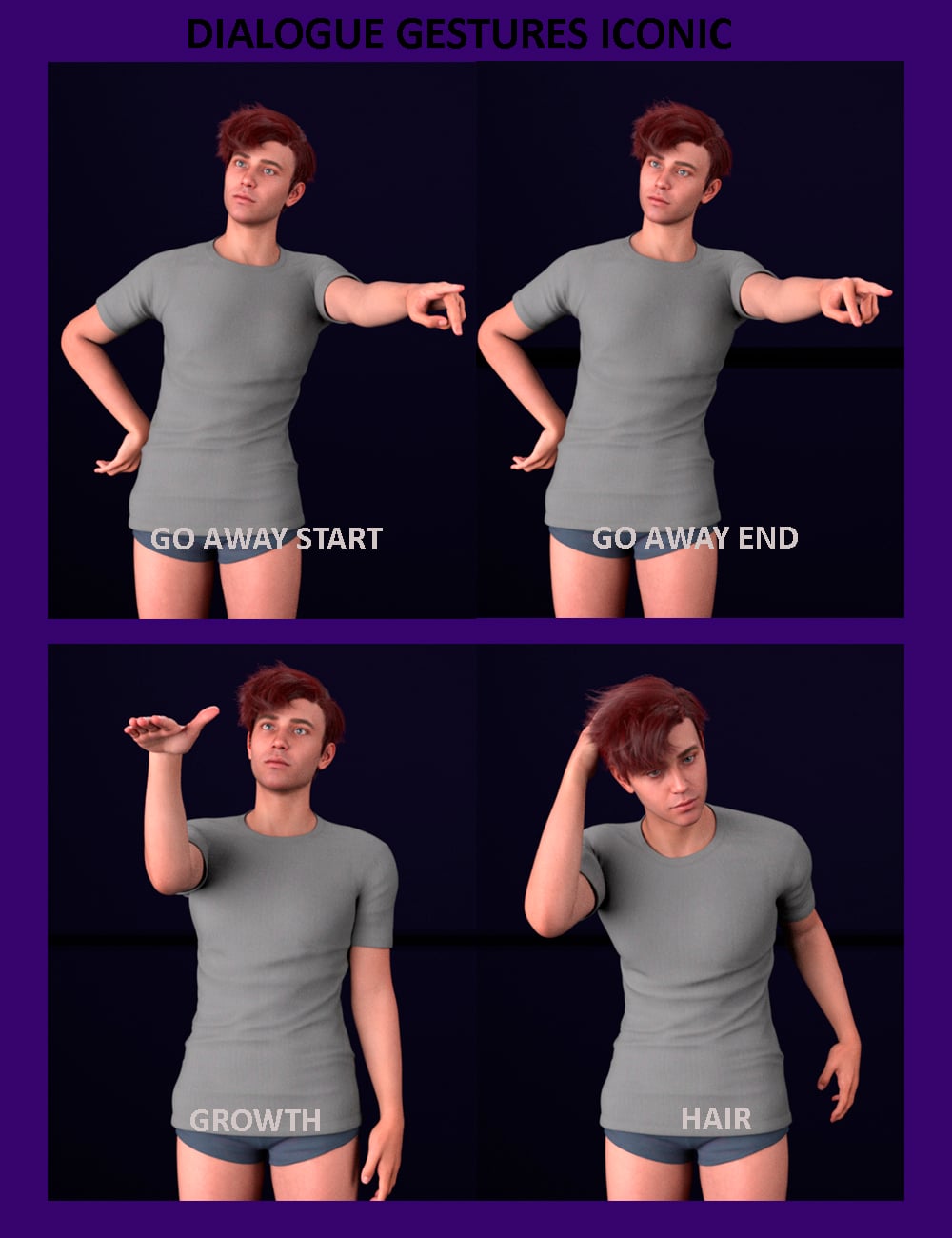 Dialogue Gestures Iconic for Genesis 9 | Daz 3D