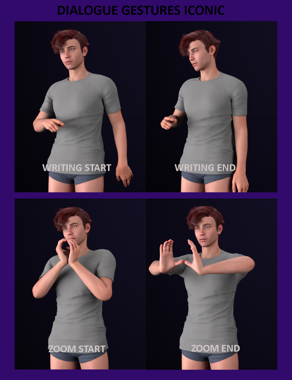 Dialogue Gestures Iconic for Genesis 9 | Daz 3D