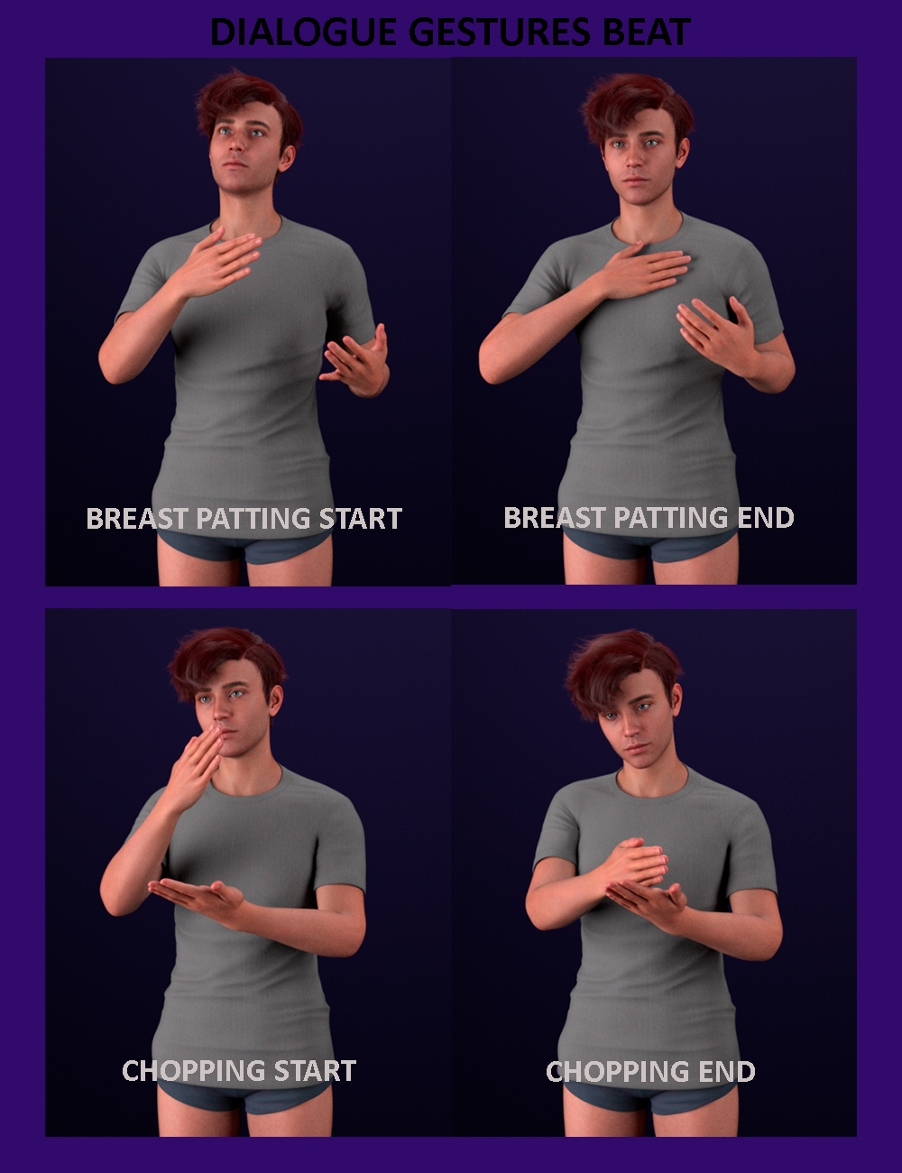 Compendium of Dialogue Gestures for Genesis 9 Bundle | Daz 3D