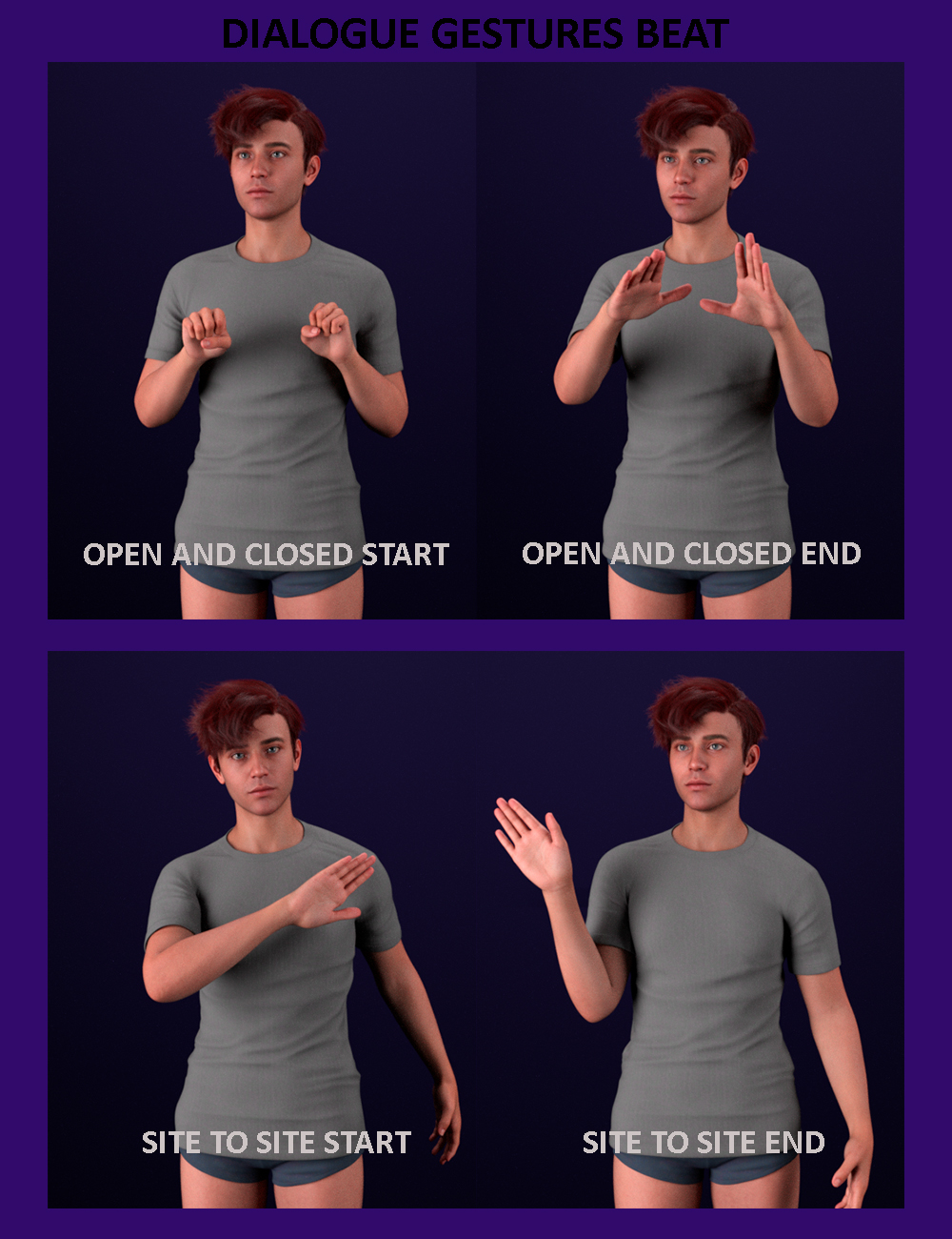 Compendium of Dialogue Gestures for Genesis 9 Bundle | Daz 3D