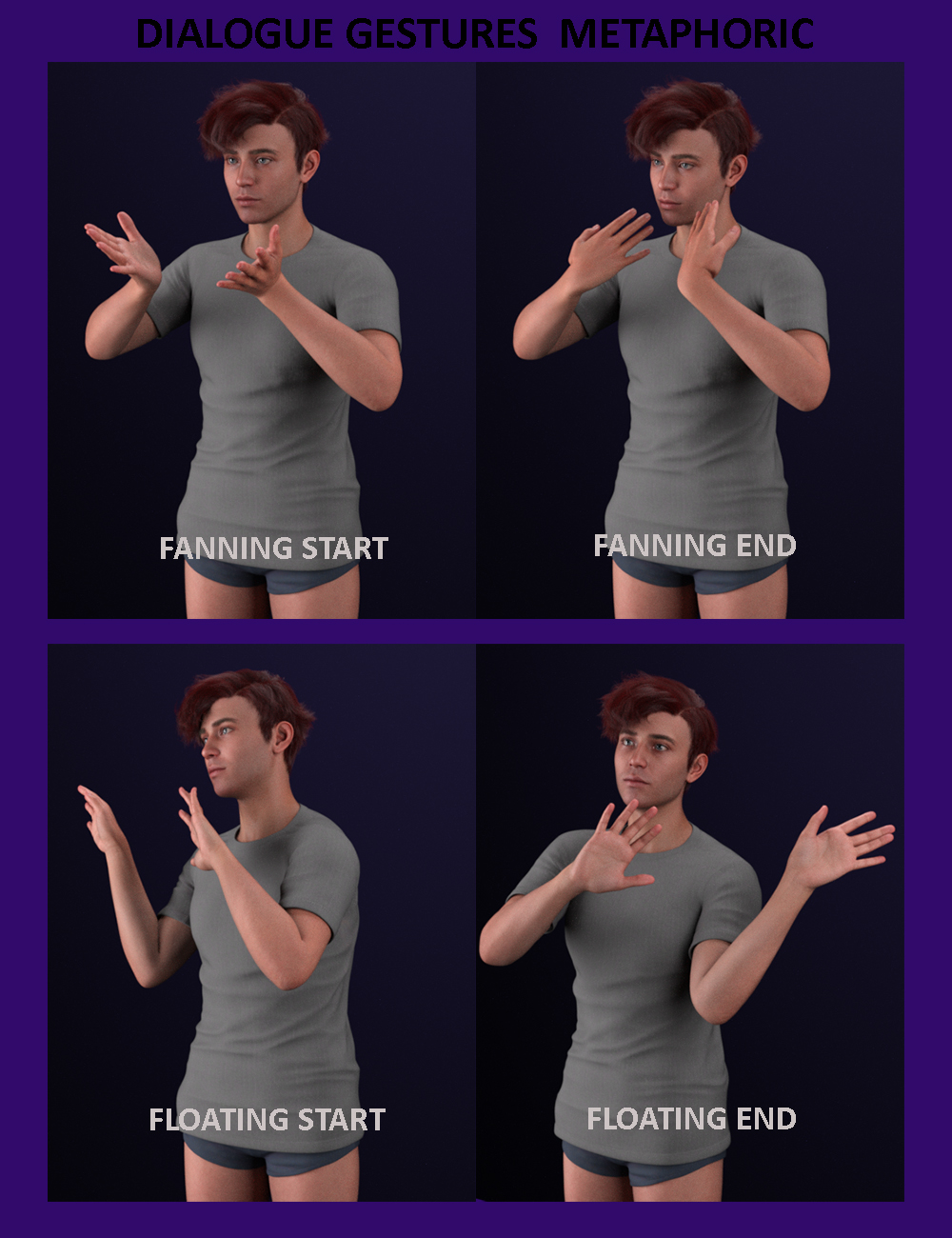 Compendium of Dialogue Gestures for Genesis 9 Bundle | Daz 3D