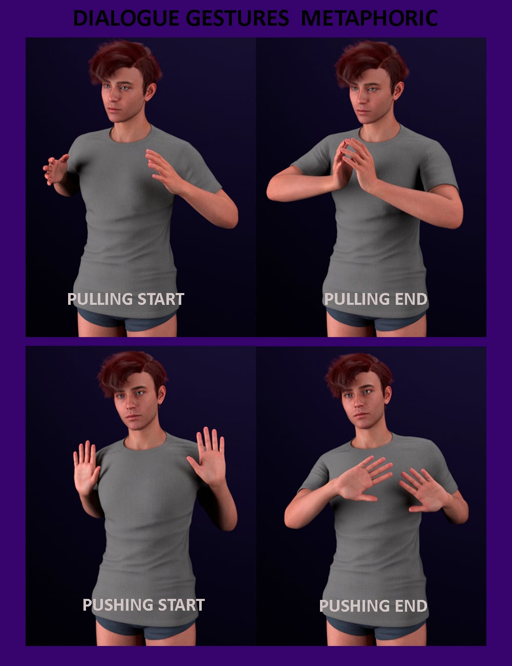 Compendium of Dialogue Gestures for Genesis 9 Bundle | Daz 3D