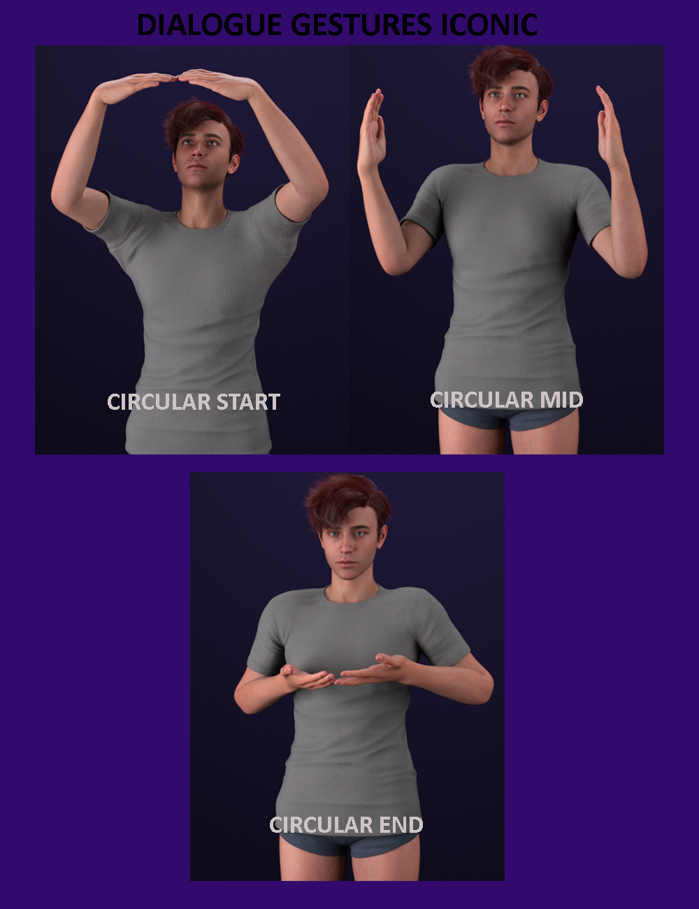 Compendium of Dialogue Gestures for Genesis 9 Bundle | Daz 3D