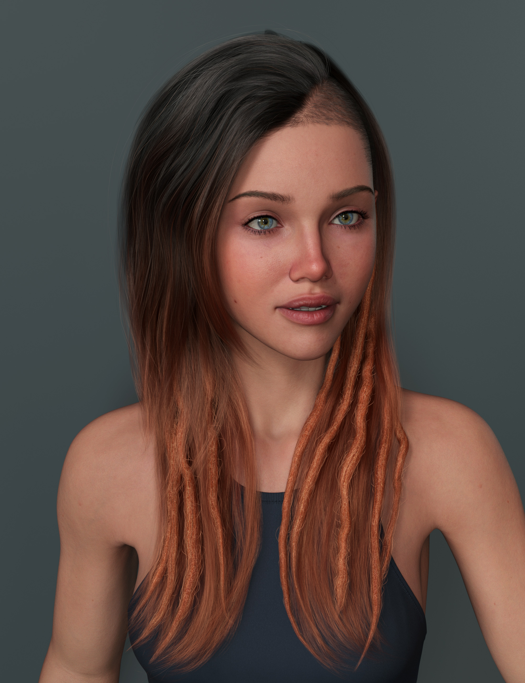 Sidecut Hair and Dreads for Genesis 9 | Daz 3D