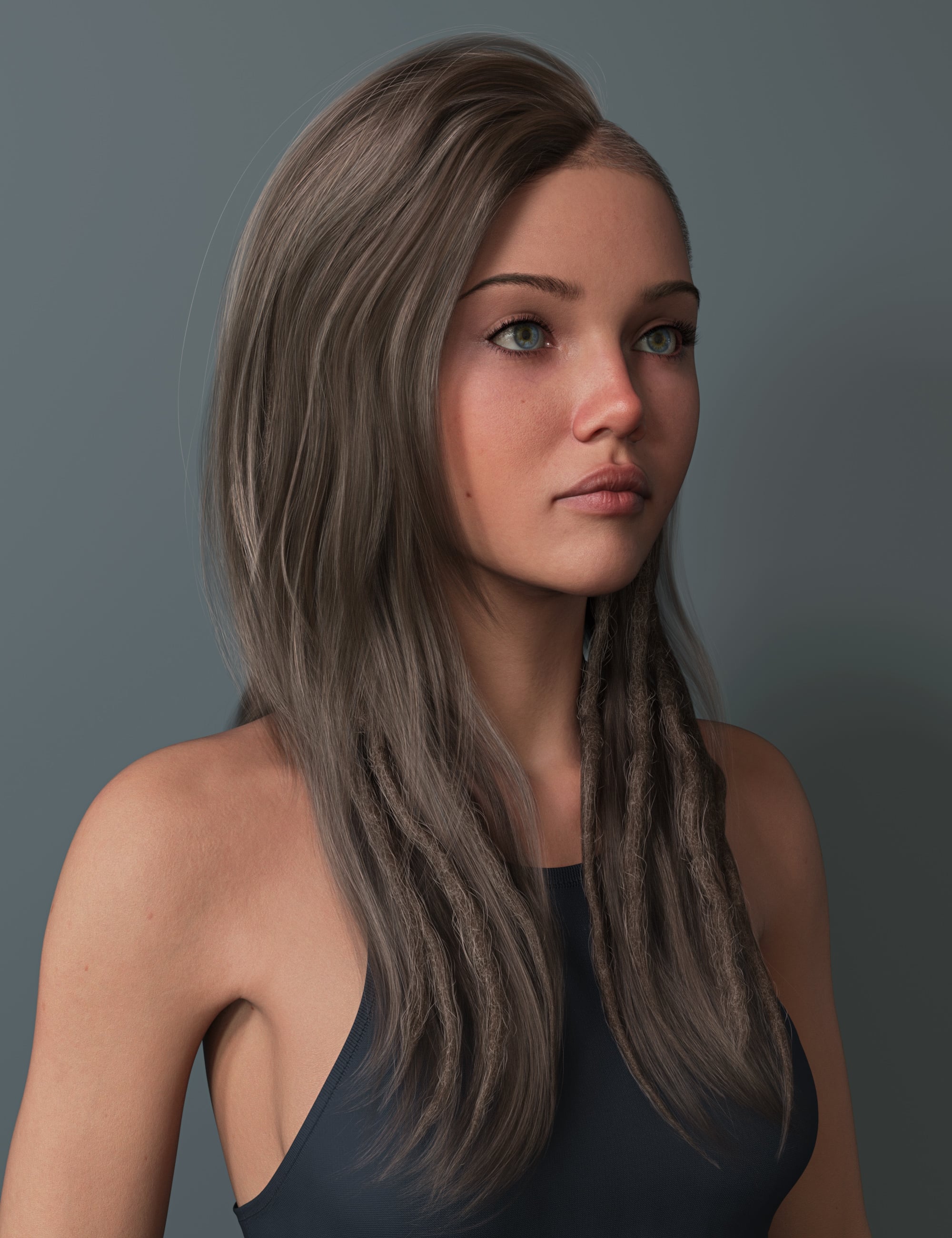 Sidecut Hair and Dreads for Genesis 9 | Daz 3D
