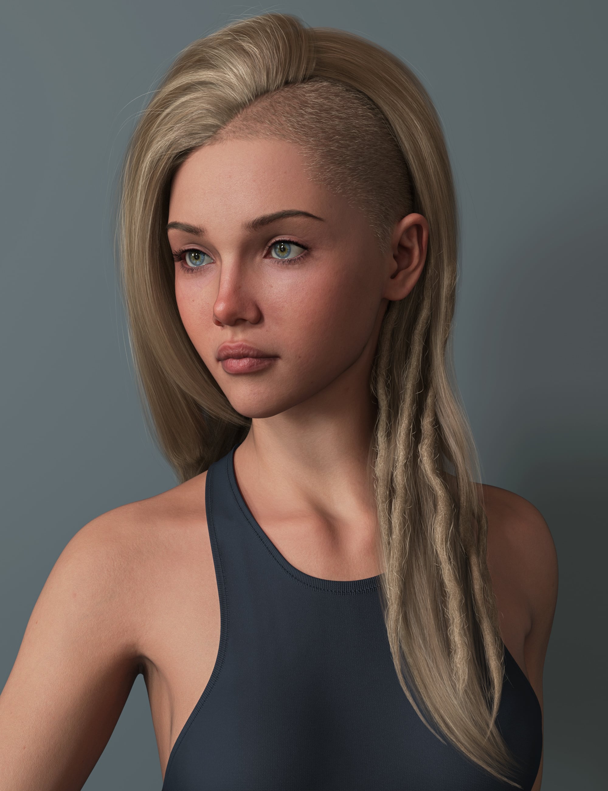 Sidecut Hair and Dreads for Genesis 9 | Daz 3D