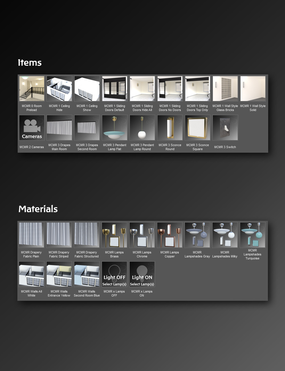 Mid-Century Modern Room Vignette | Daz 3D