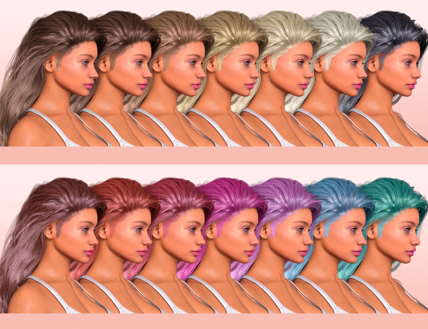 Eden Girls Messy Hairstyle for Genesis 9 | Daz 3D
