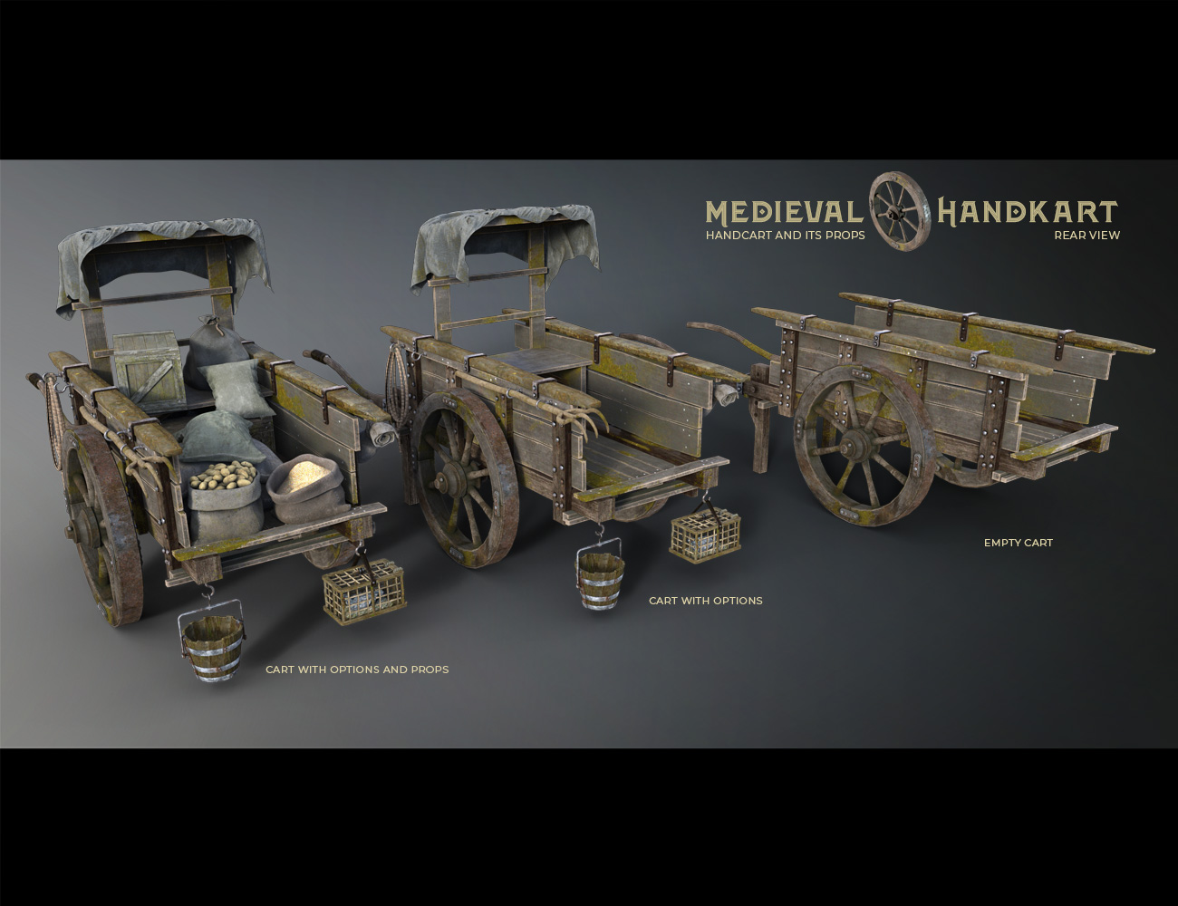 Medieval Handkart | Daz 3D