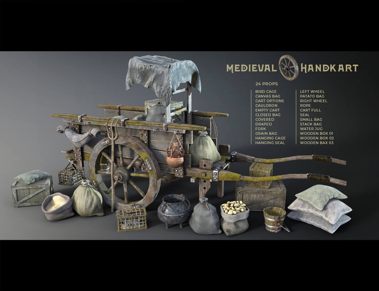 Medieval Handkart | Daz 3D