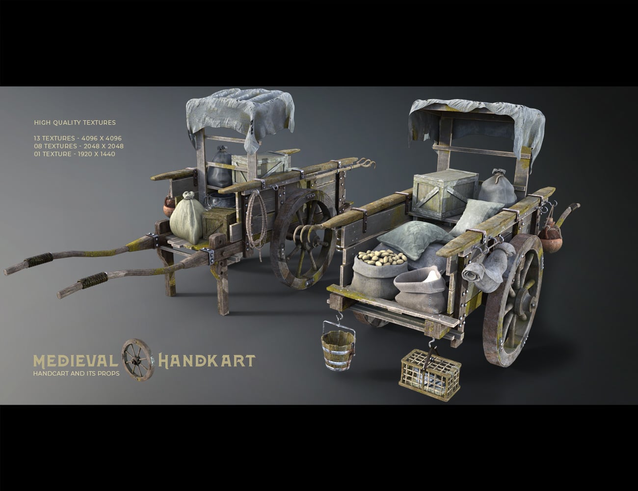 Medieval Handkart | Daz 3D