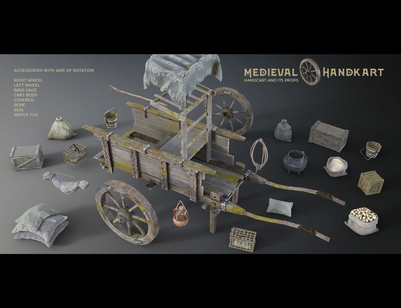 Medieval Handkart | Daz 3D