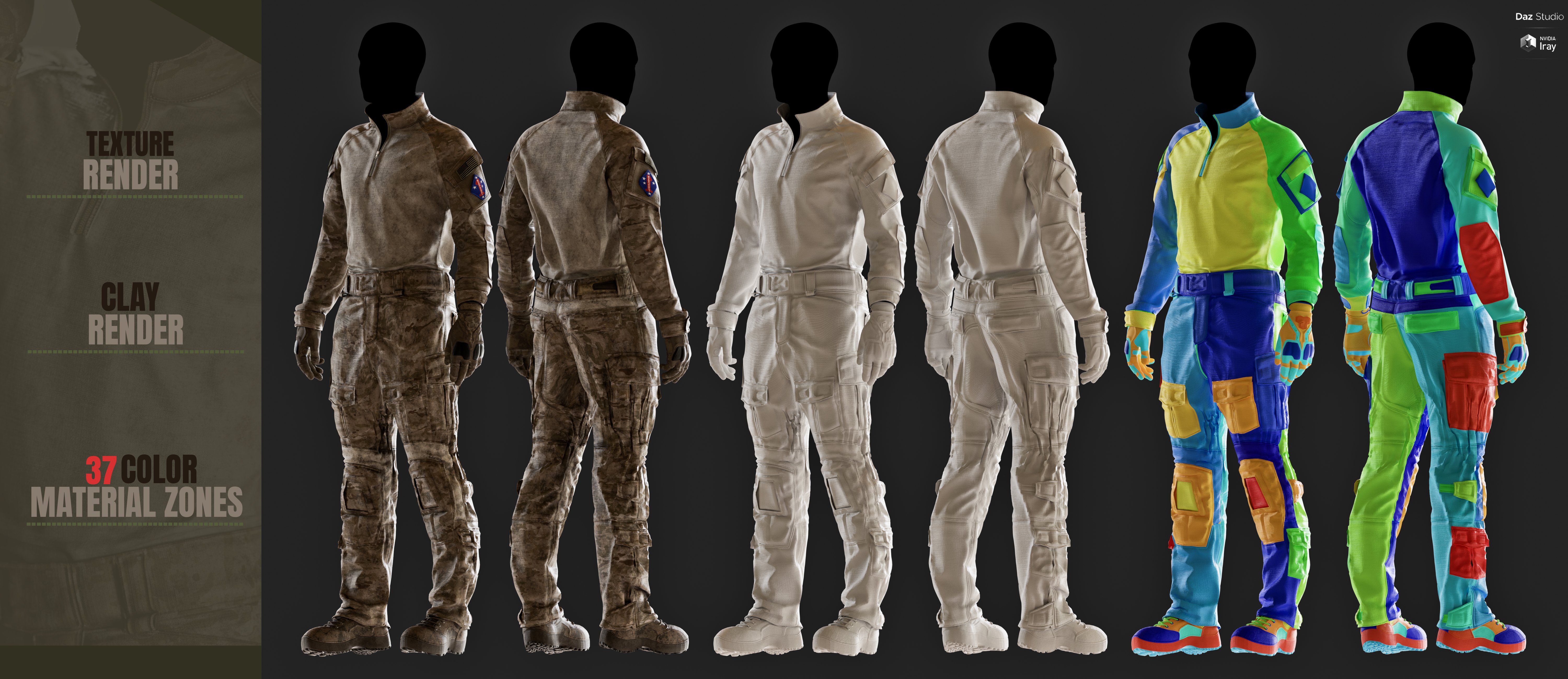 MI Modern Military Combat Uniform for Genesis 8 and 8.1 Males | Daz 3D