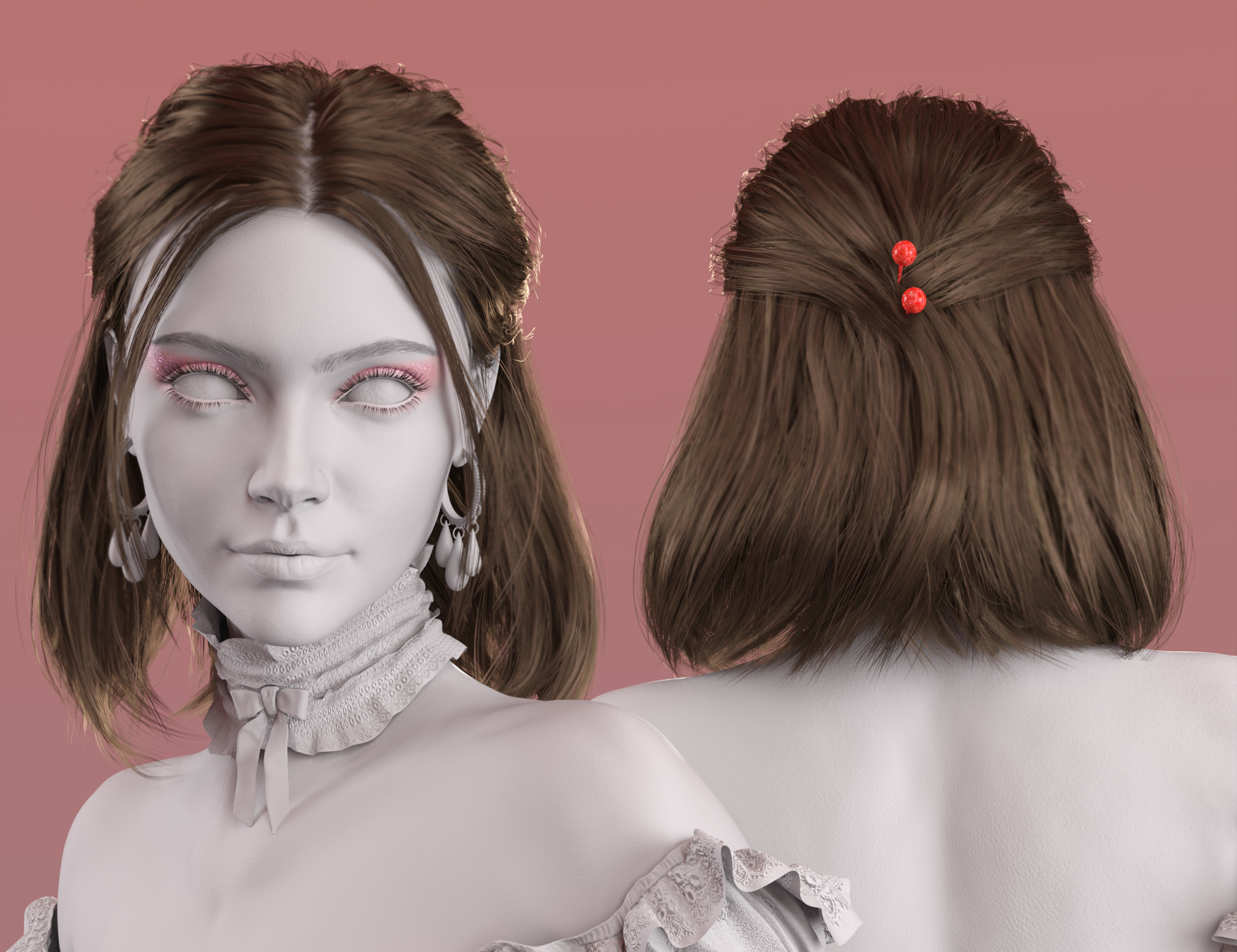 HS Playful Bob Hair for Genesis 9, 8, and 8.1 Females | Daz 3D