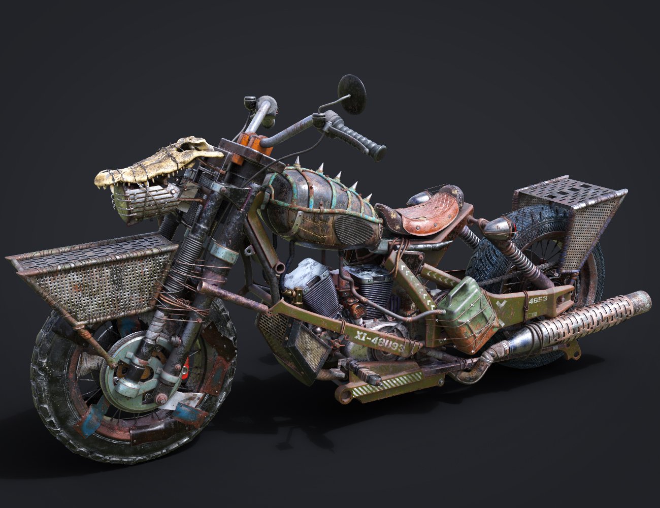 XI Modular Post Apocalyptic Motorcycle Rage | Daz 3D