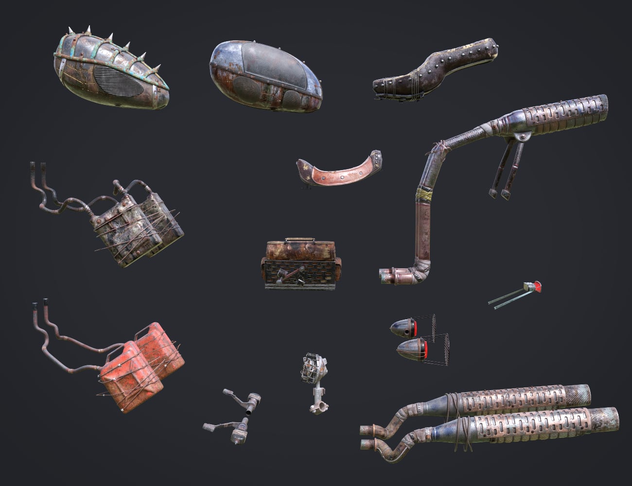 XI Modular Post Apocalyptic Motorcycle Rage | Daz 3D