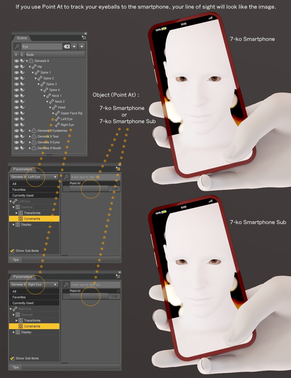 7-ko Smartphone and Pose for Genesis 9 | Daz 3D