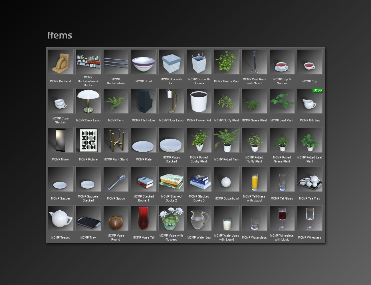 Mid-Century Modern Props | Daz 3D