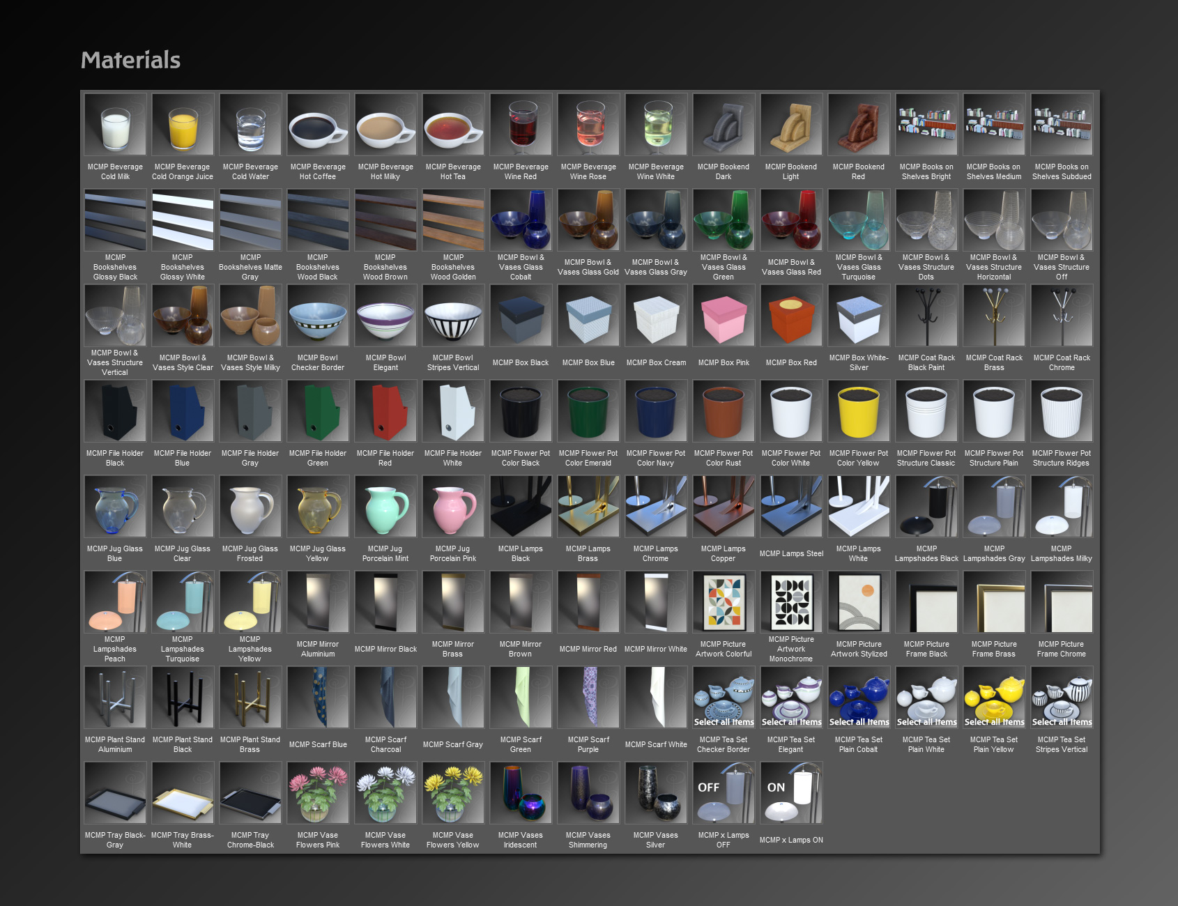 Mid-Century Modern Props | Daz 3D