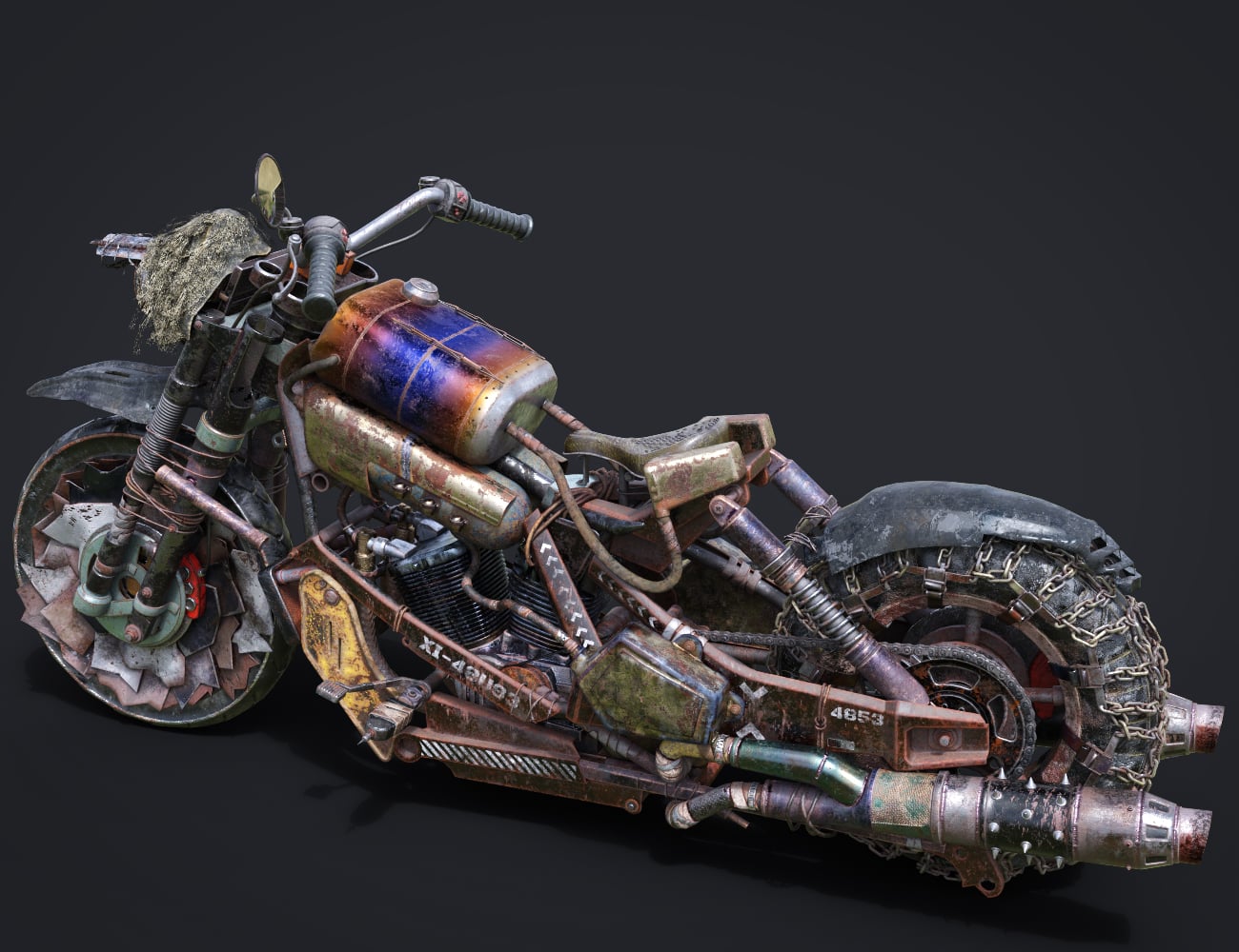 XI Modular Post Apocalyptic Motorcycle Savage | Daz 3D