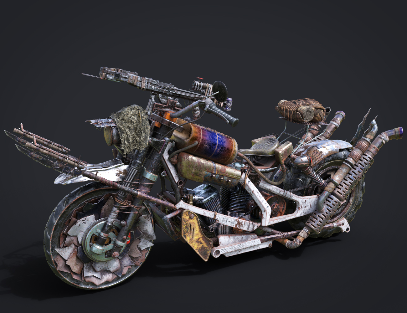 XI Modular Post Apocalyptic Motorcycle Weapons | Daz 3D