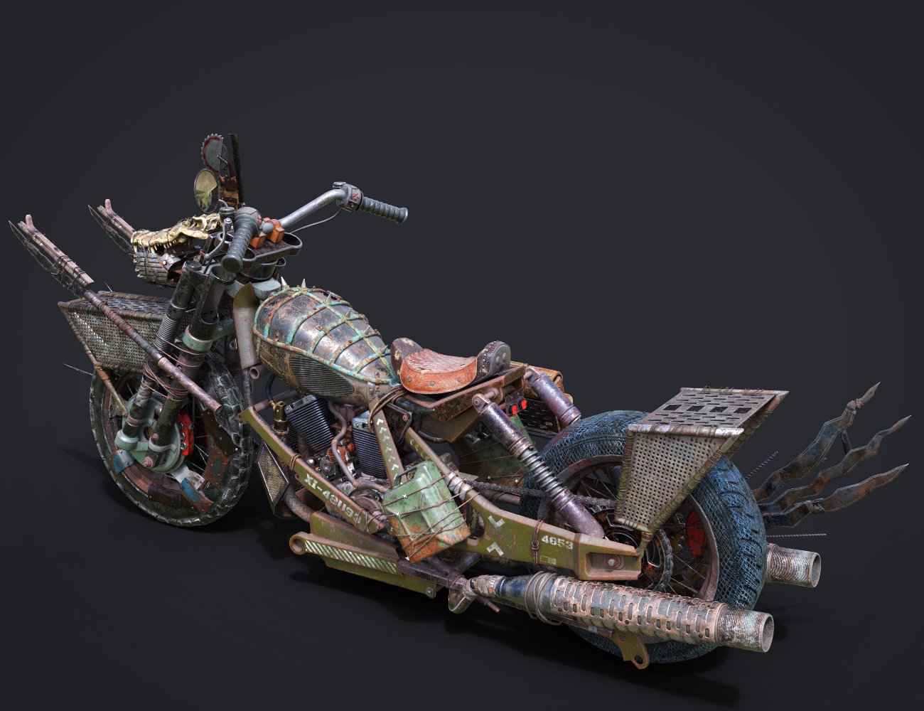 XI Modular Post Apocalyptic Motorcycle Bundle | Daz 3D