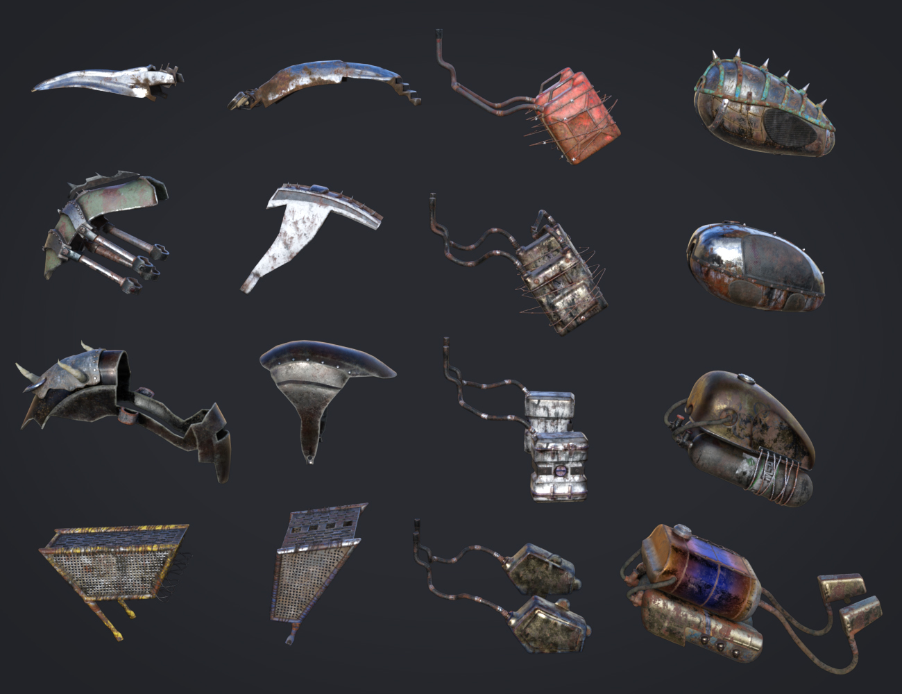 XI Modular Post Apocalyptic Motorcycle Bundle | Daz 3D