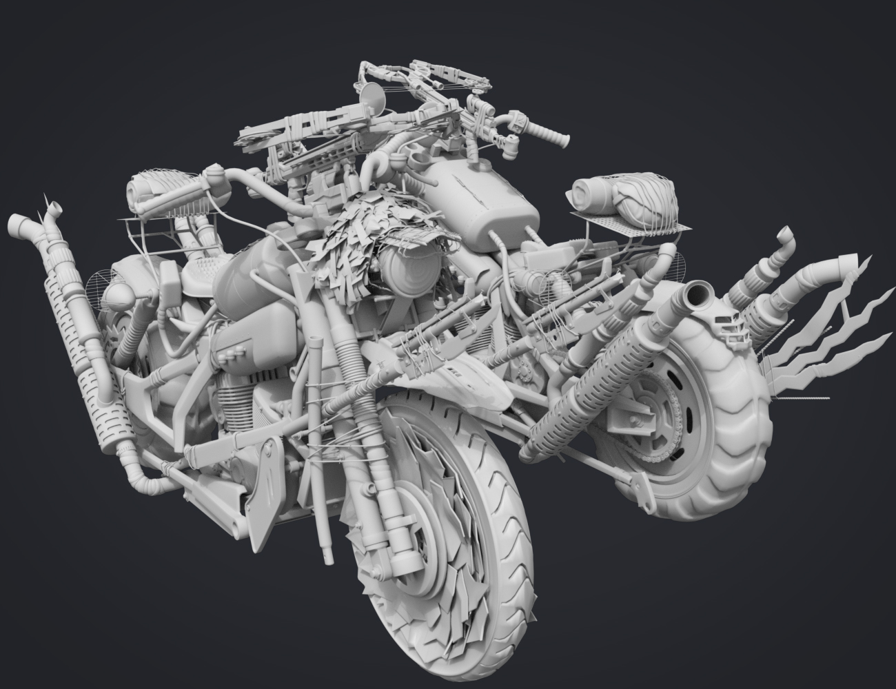 XI Modular Post Apocalyptic Motorcycle Bundle | Daz 3D