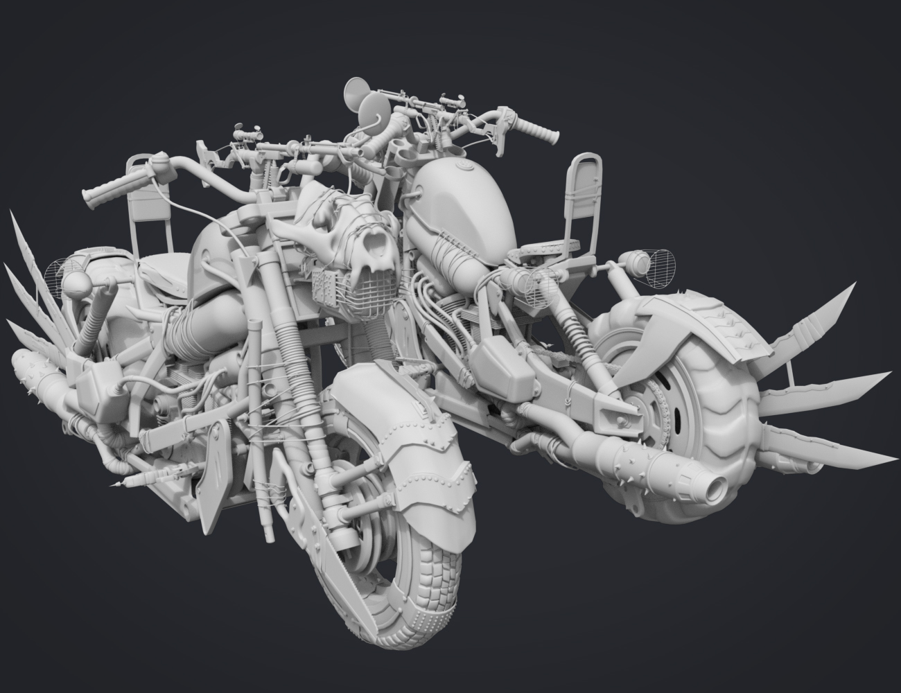 XI Modular Post Apocalyptic Motorcycle Bundle | Daz 3D
