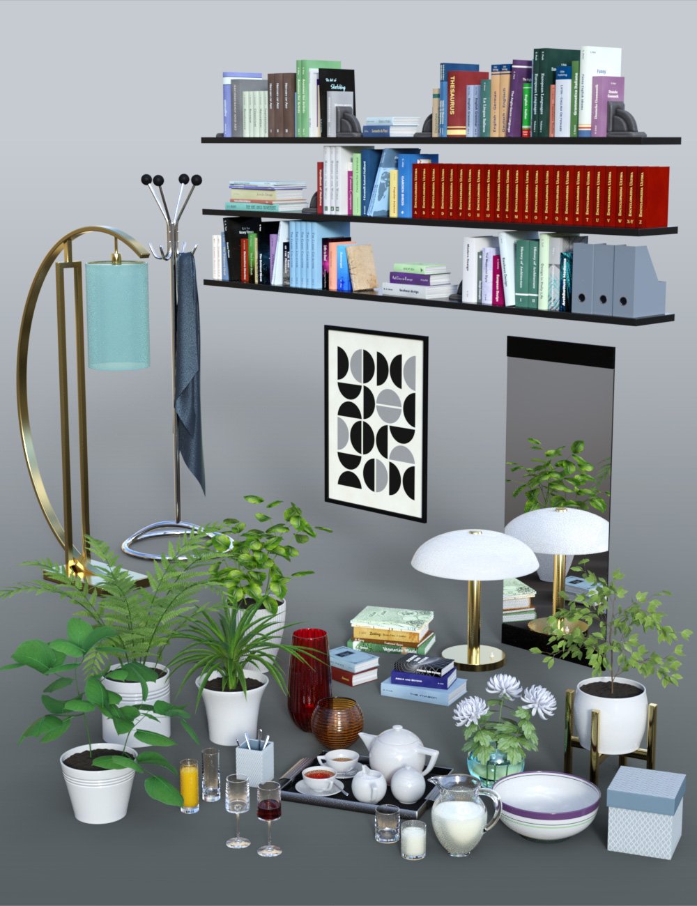 Mid-Century Modern Bundle | Daz 3D
