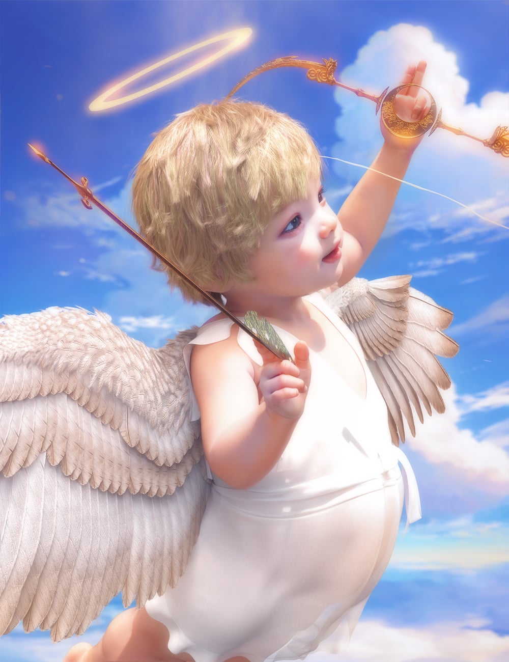 dForce Angel Curvy Short Hair for Genesis 9 and 8 Female | Daz 3D