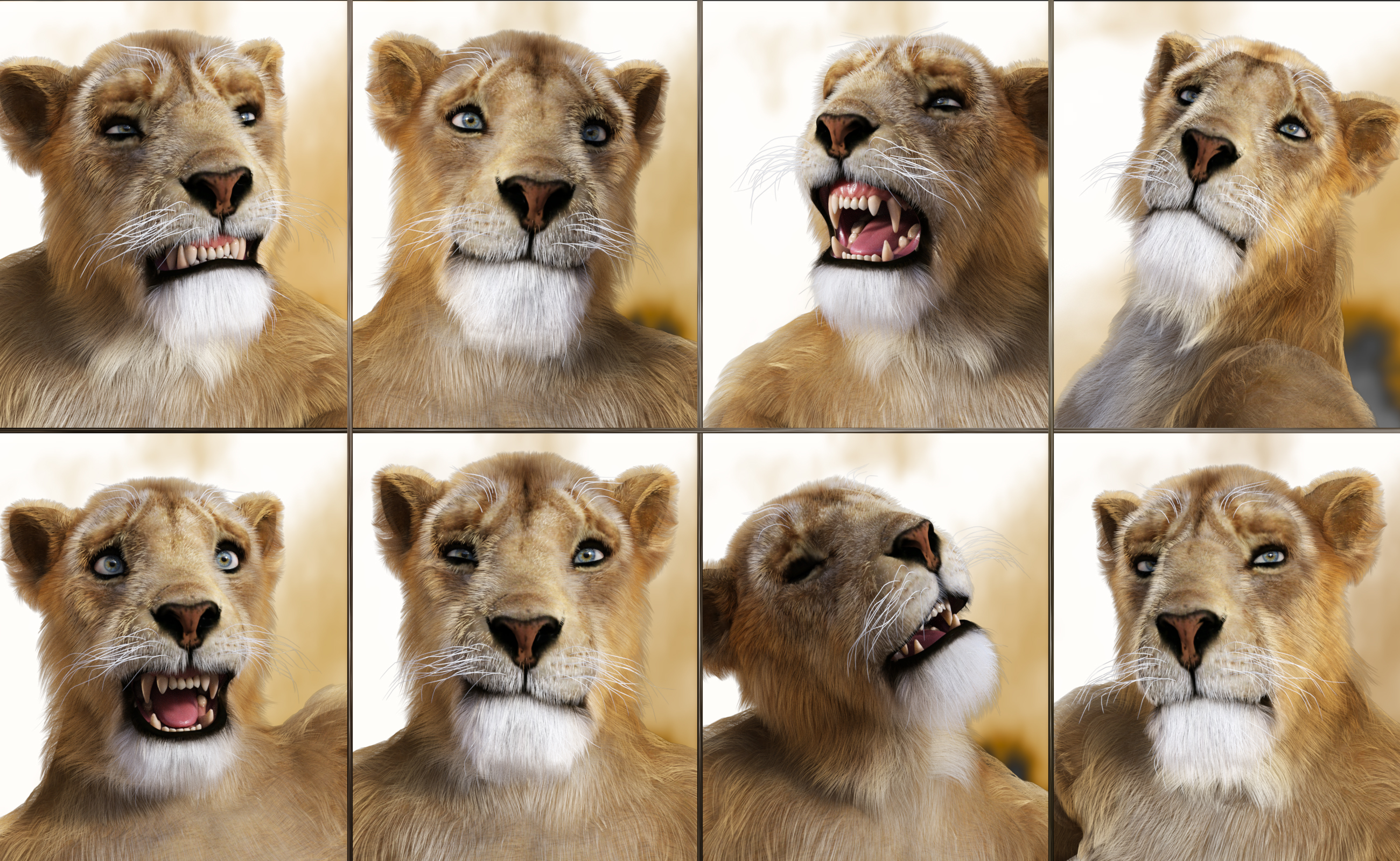 JW Expressions for Niketa the Lioness | Daz 3D