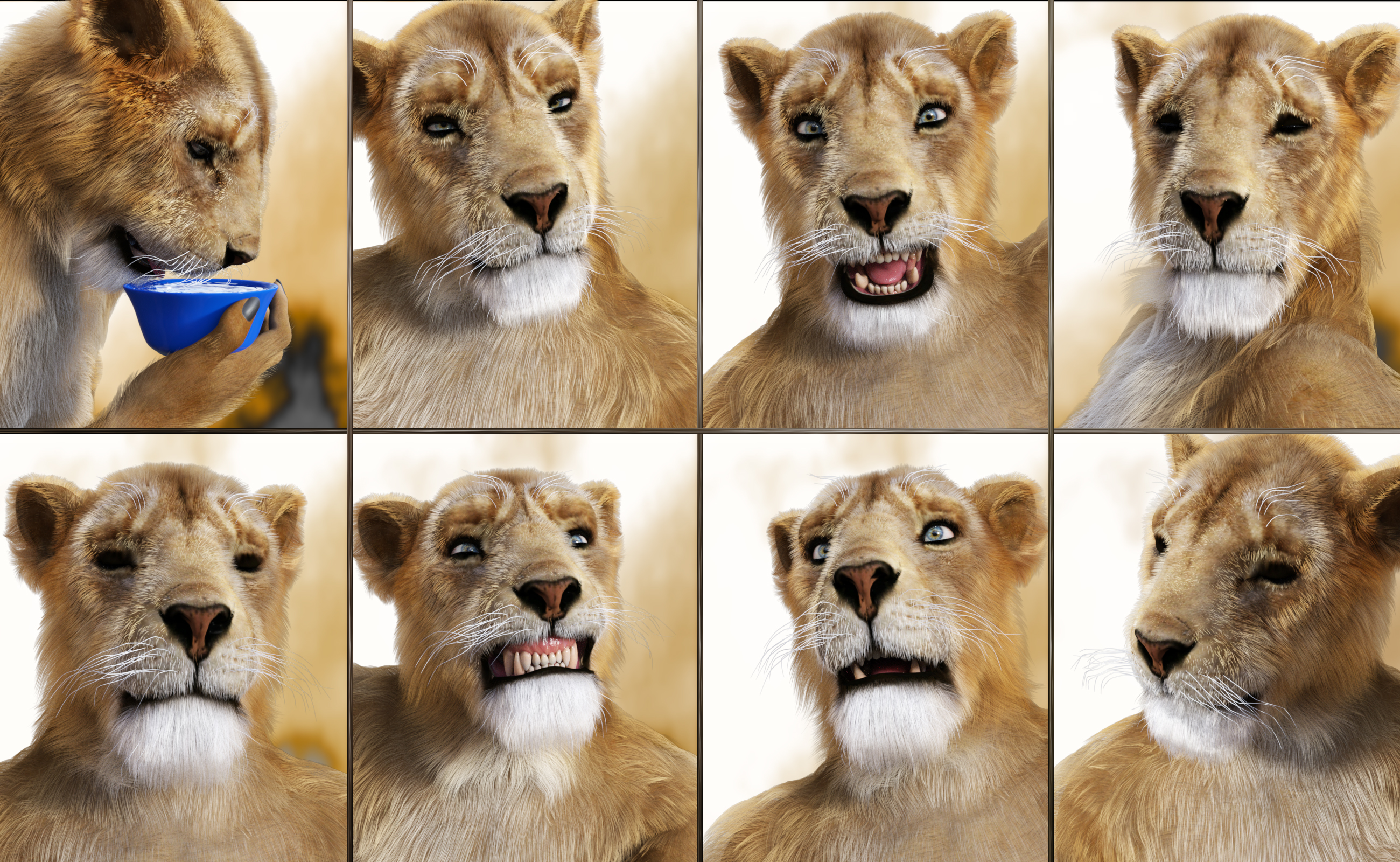 JW Expressions for Niketa the Lioness | Daz 3D