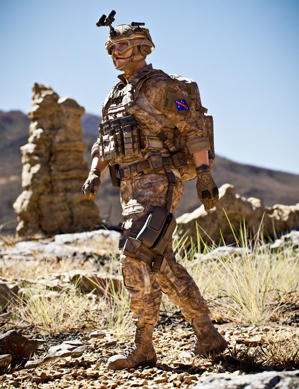 MI Modern Military Combat Uniform Bundle | Daz 3D