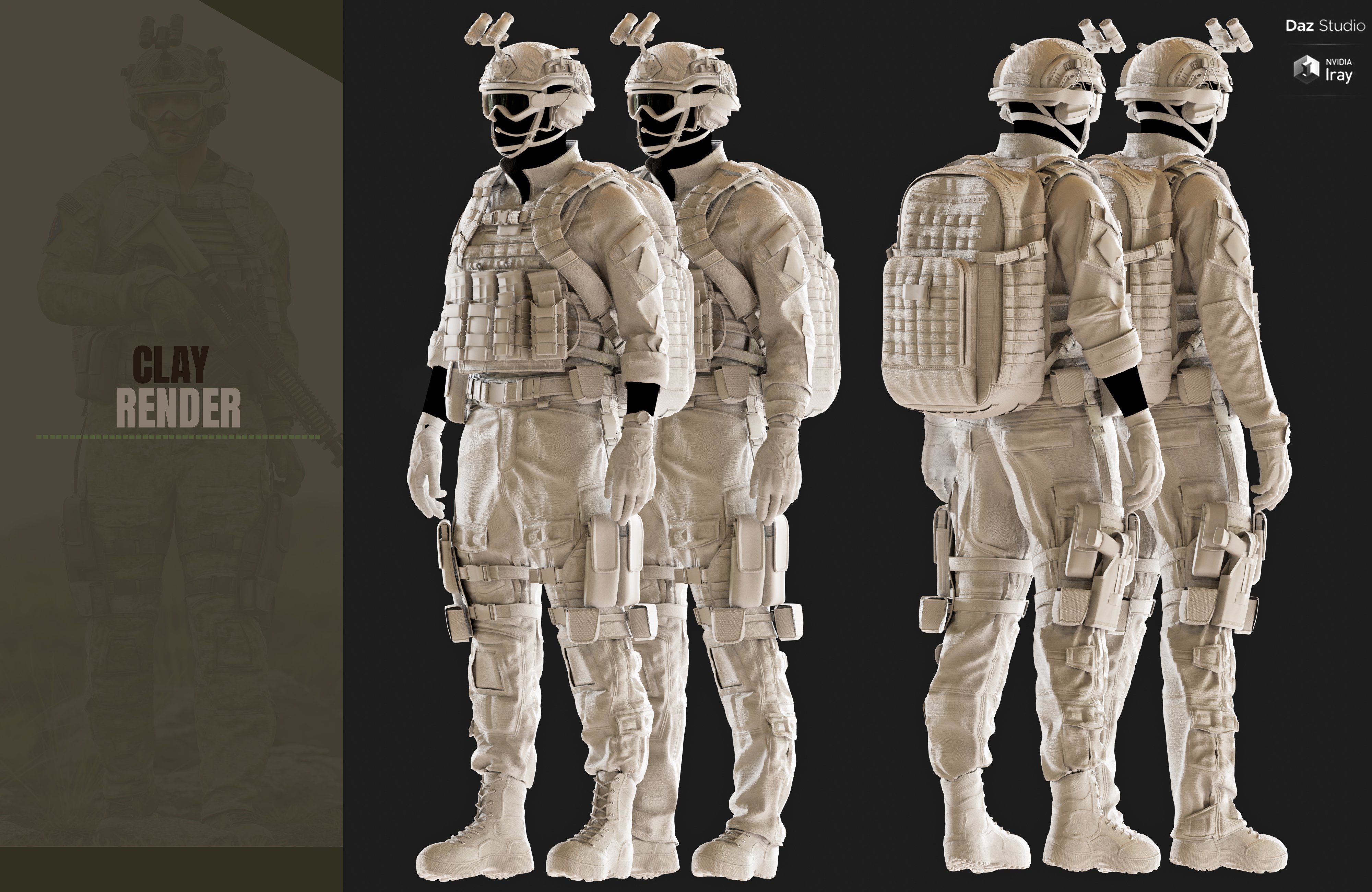 MI Modern Military Combat Uniform Bundle | Daz 3D