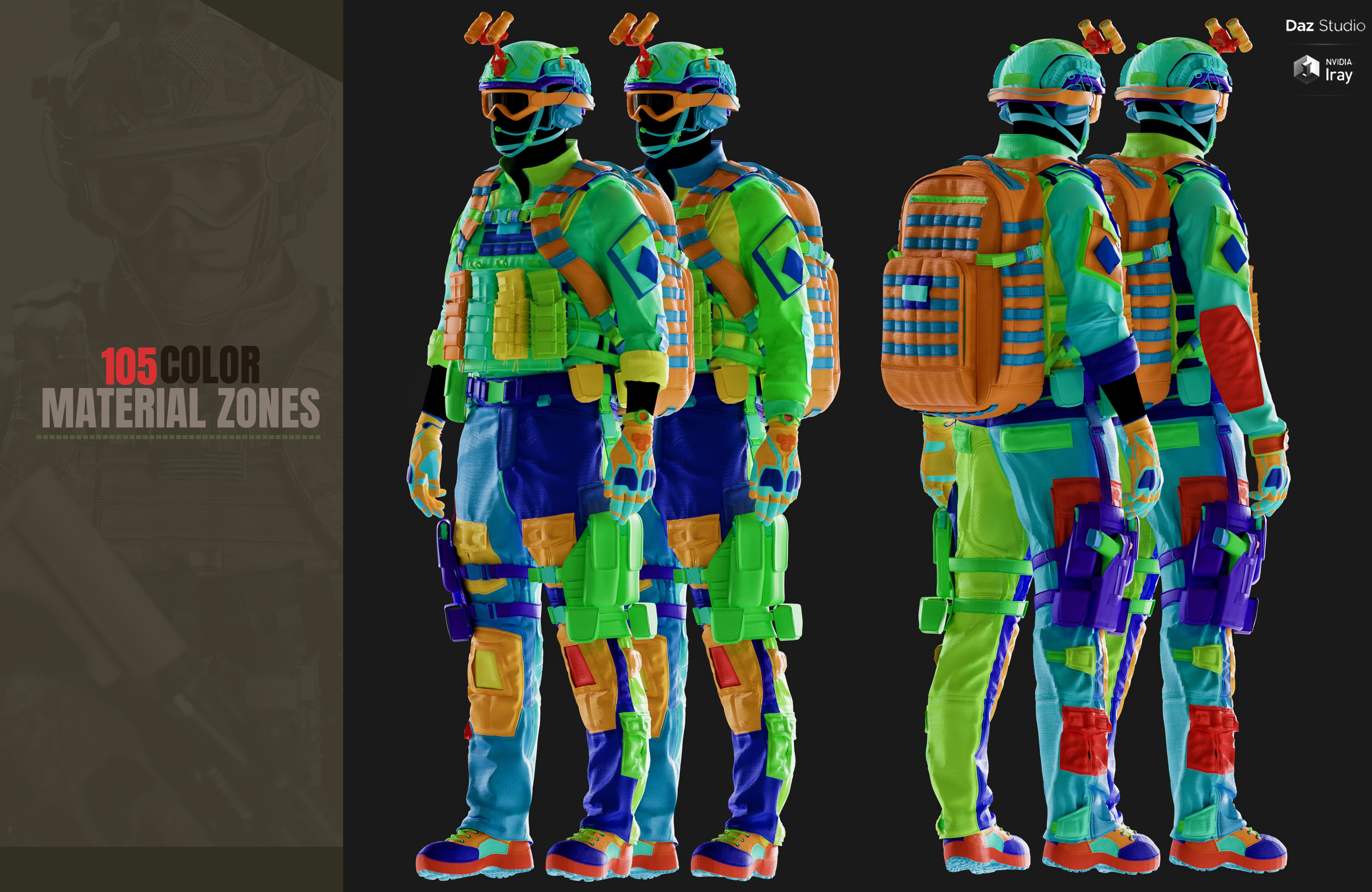 MI Modern Military Combat Uniform Bundle | Daz 3D