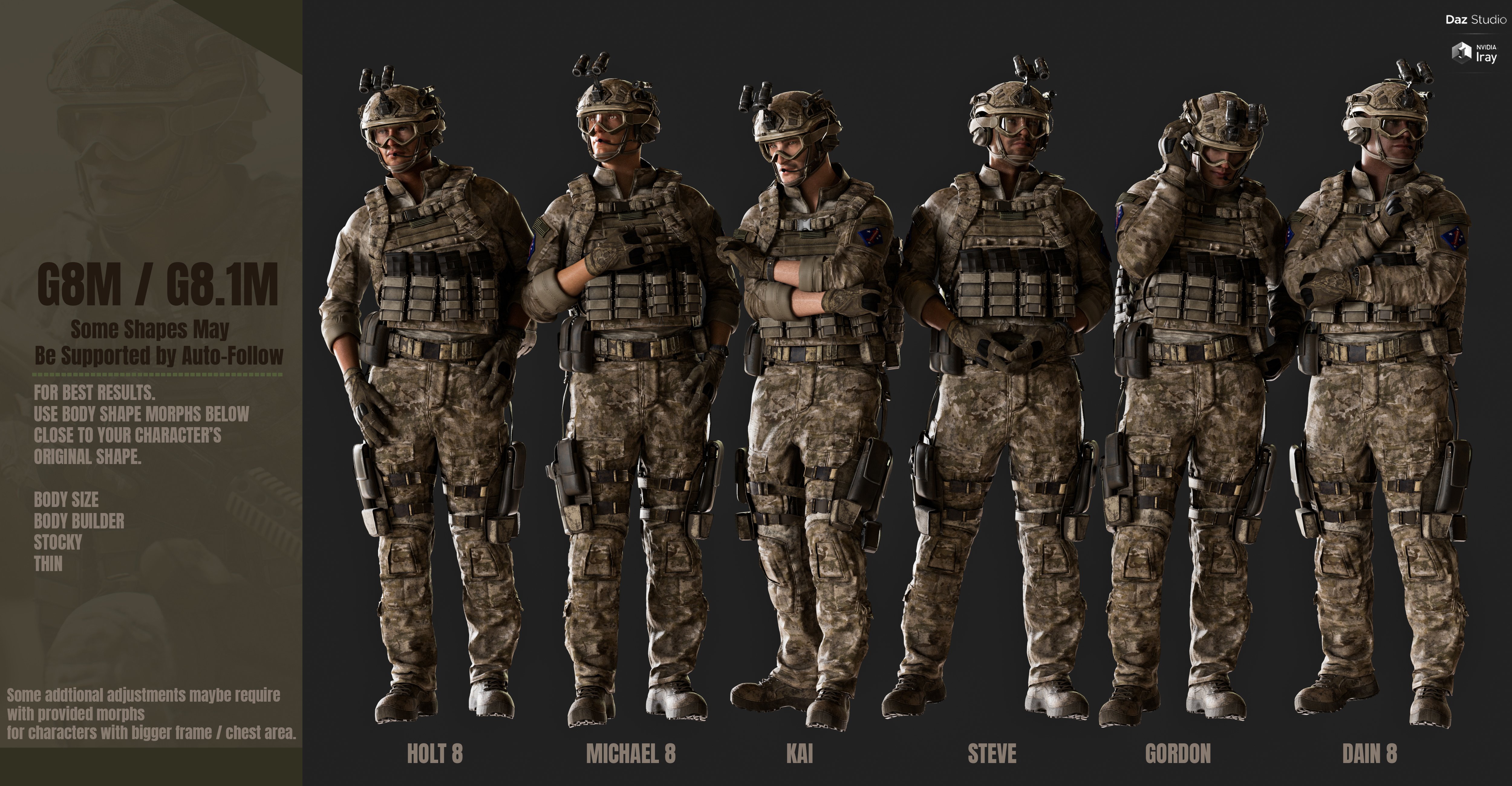 MI Modern Military Combat Uniform Bundle | Daz 3D