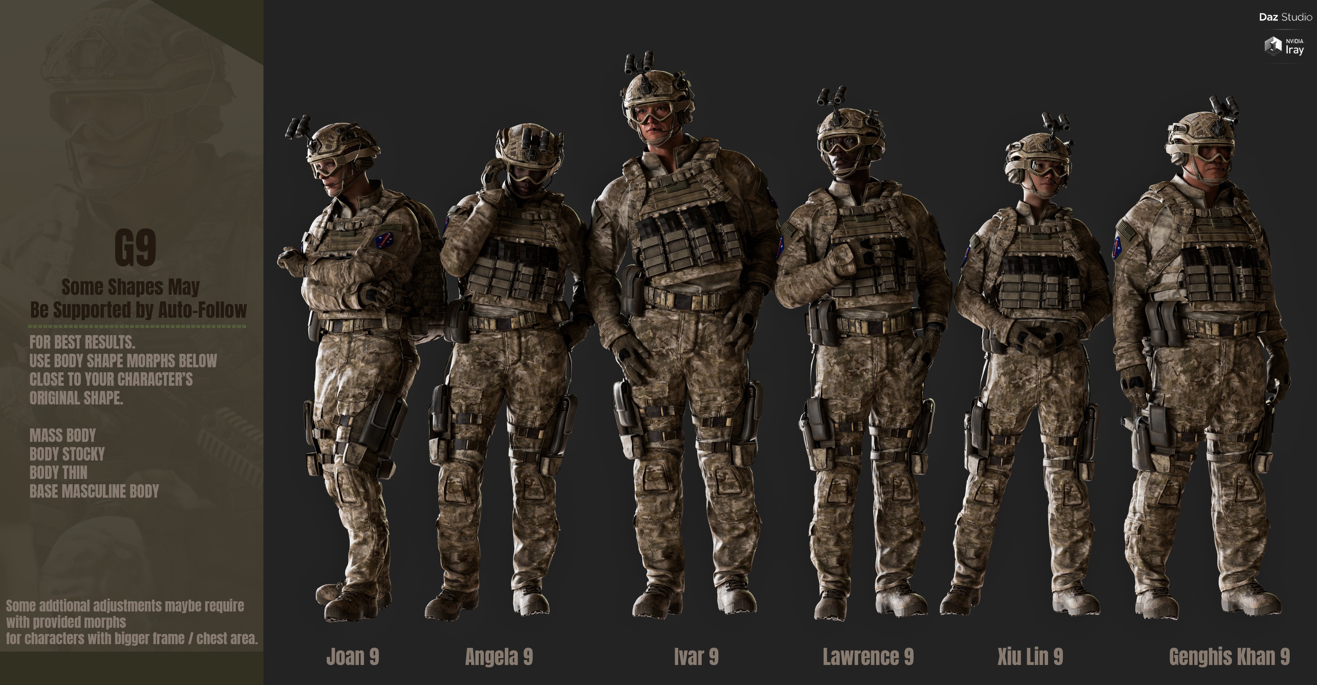 MI Modern Military Combat Uniform Bundle | Daz 3D