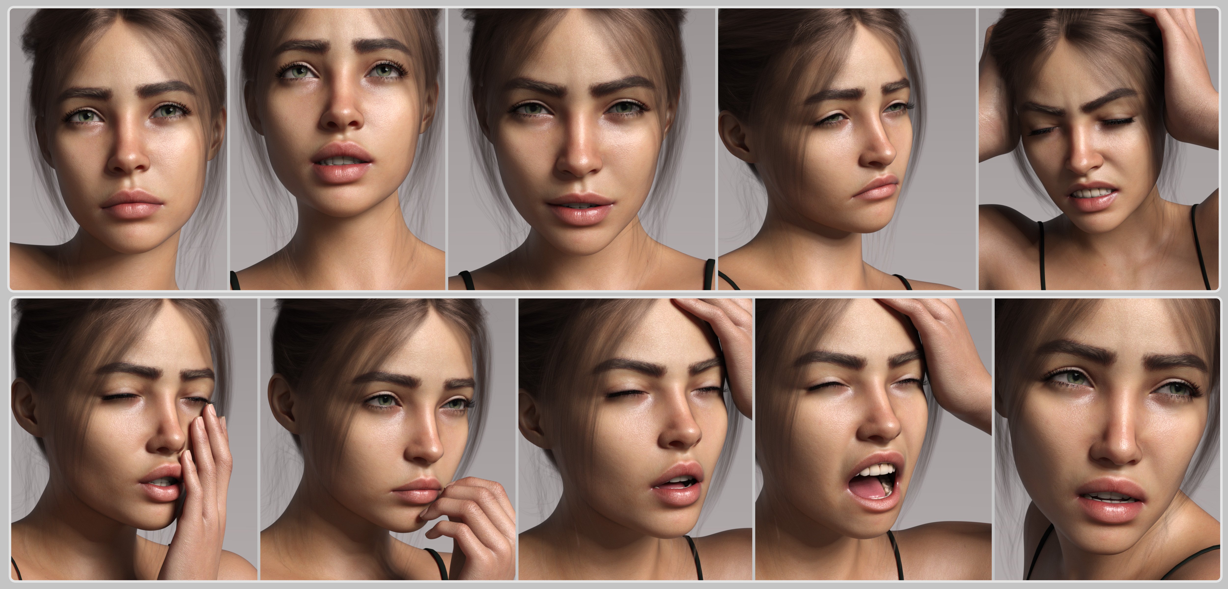 Z Deep Emotions Expressions for Genesis 9 | Daz 3D