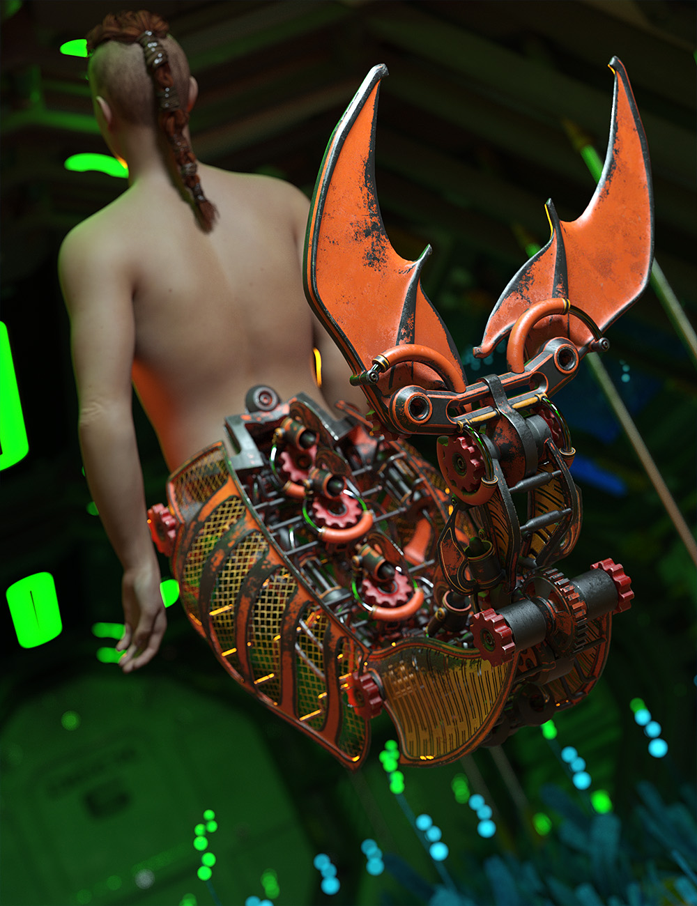 Koi Bot Mech for Genesis 9 and 8.1 Males | Daz 3D