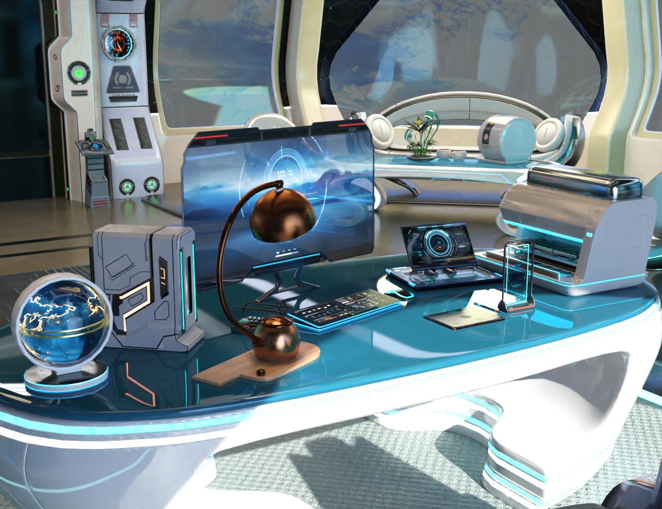 XI Futuristic CEO Cabin | Daz 3D