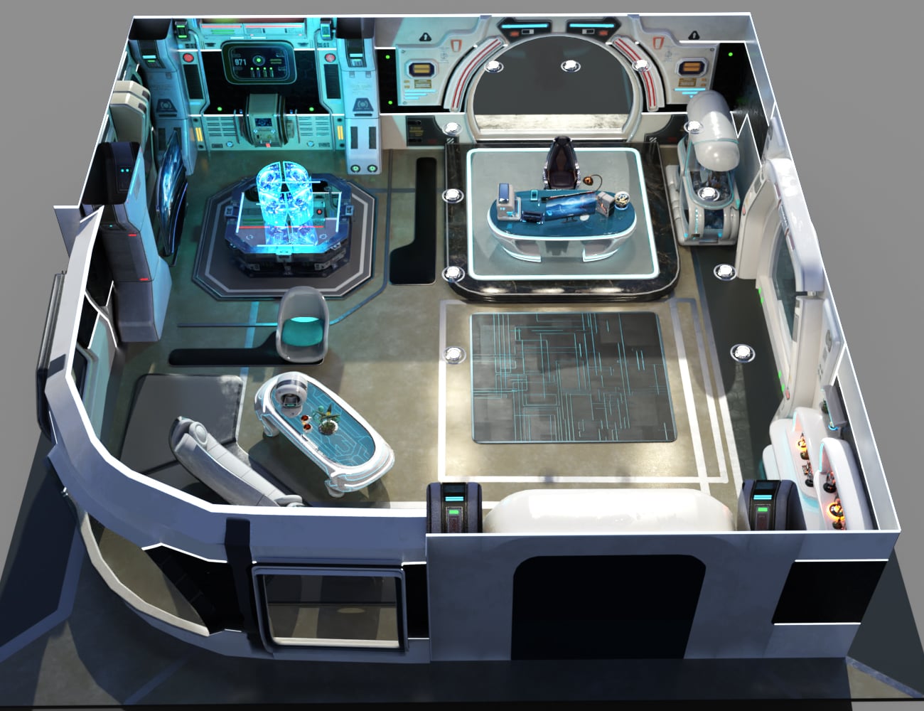 XI Futuristic CEO Cabin | Daz 3D