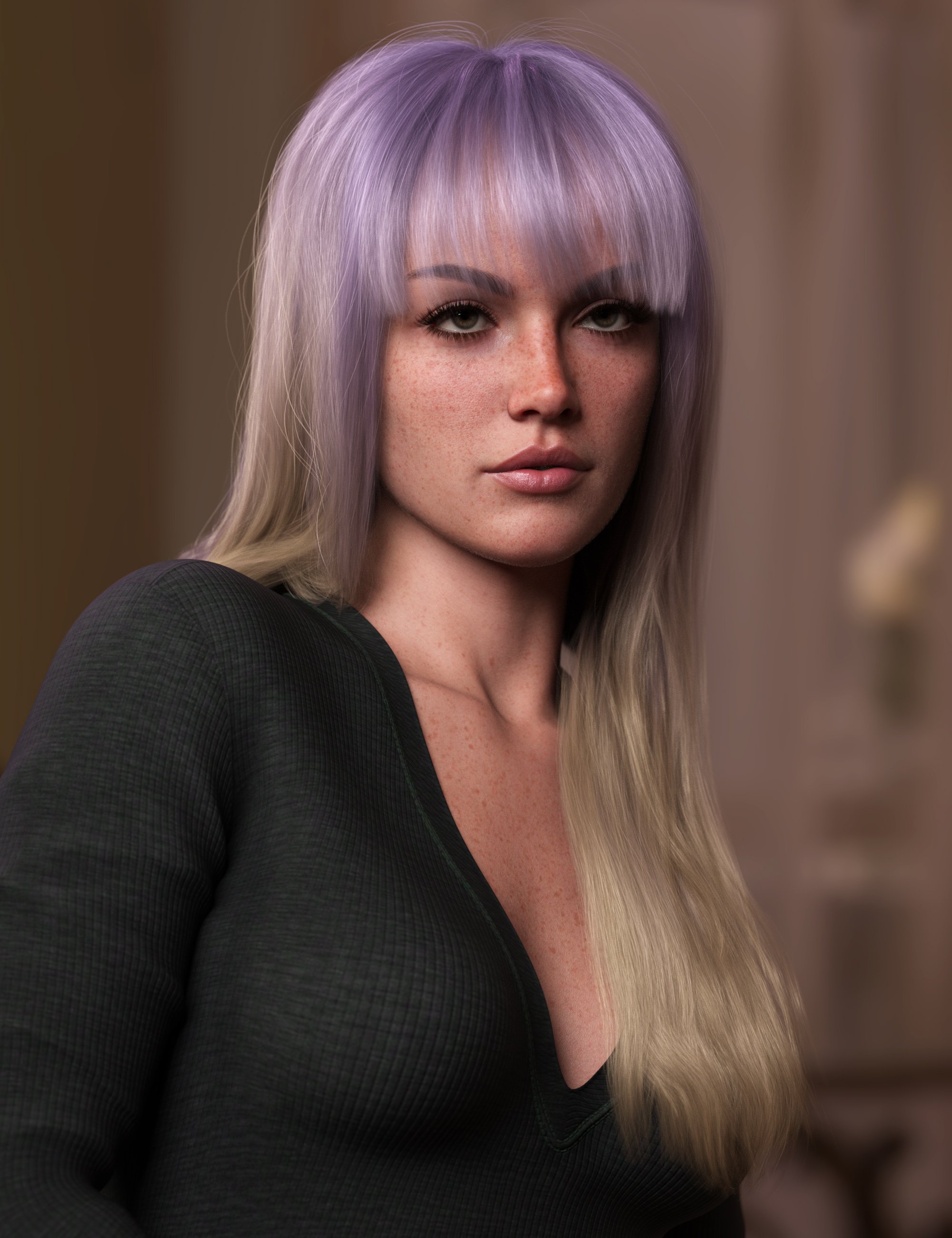 Long Hair and Bangs for Genesis 9 | Daz 3D