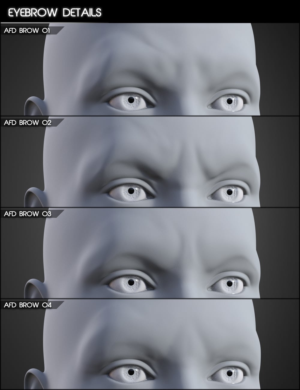Aging Face Details HD for Genesis 9 | Daz 3D